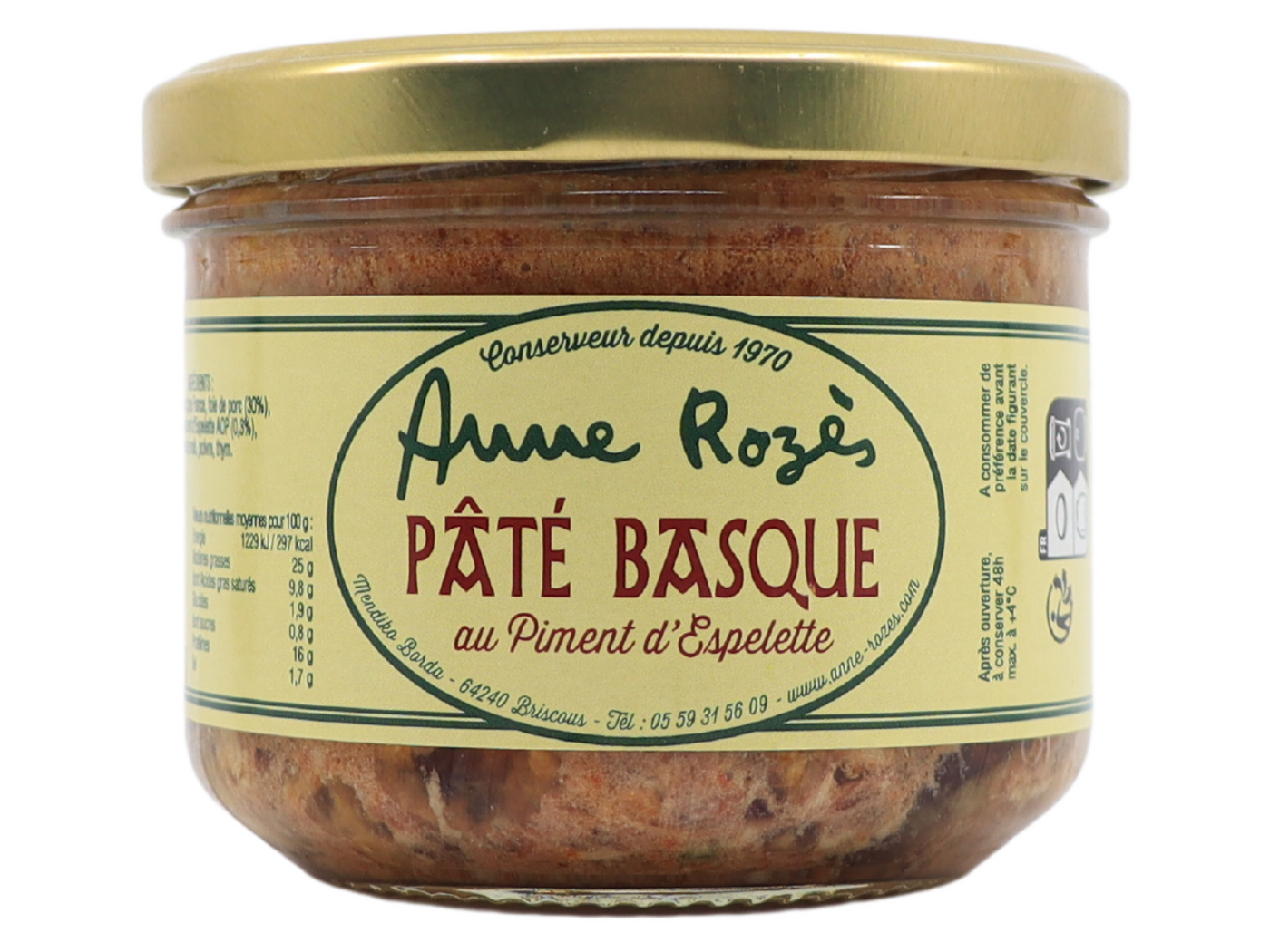 Livraison Pâté Basque - Anne Rozès à Bruges Boucherie Rouge Tendre ...