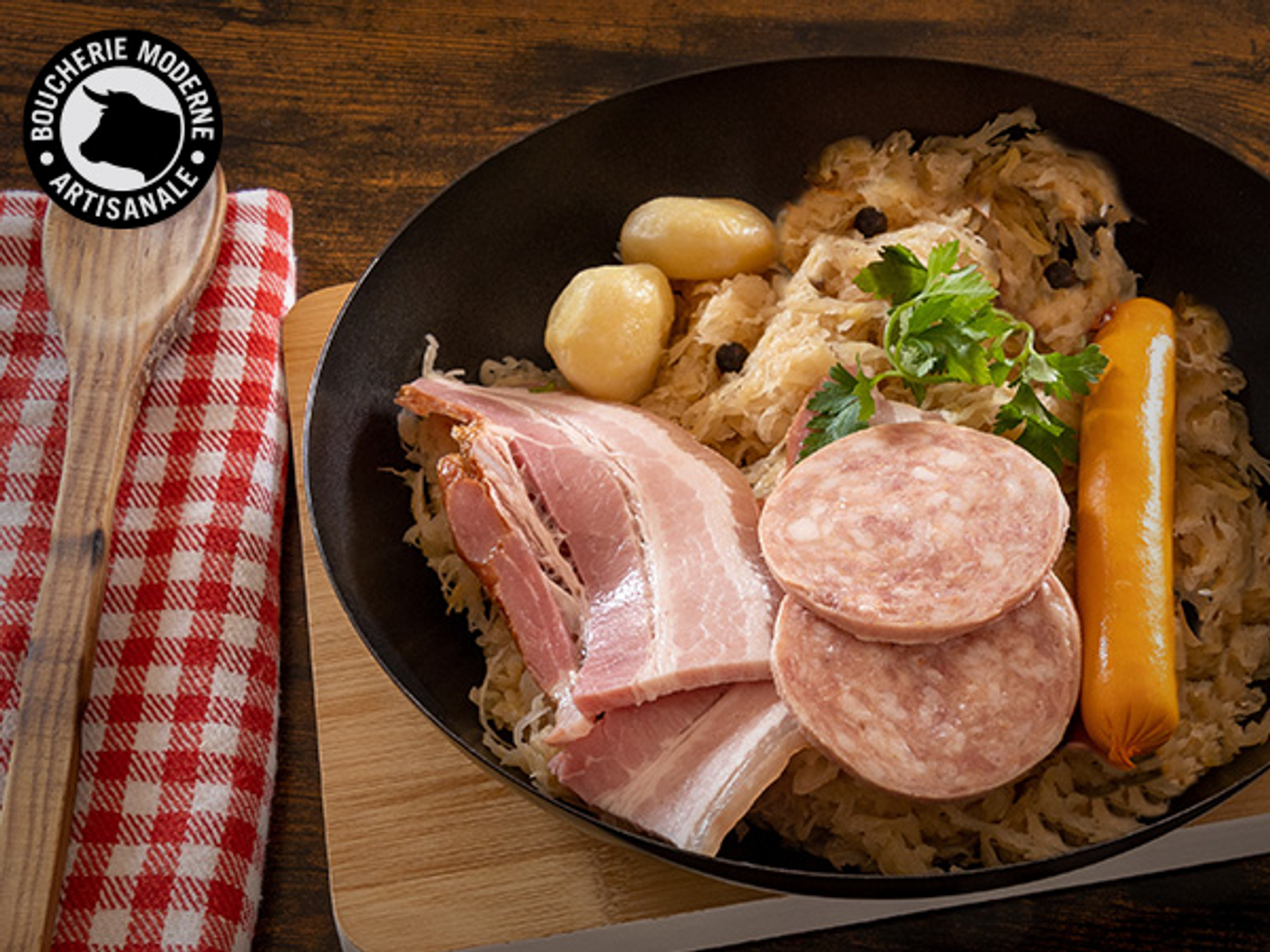 Livraison Choucroute garnie - 1 pers à Paris Boucherie Moderne - Ollca