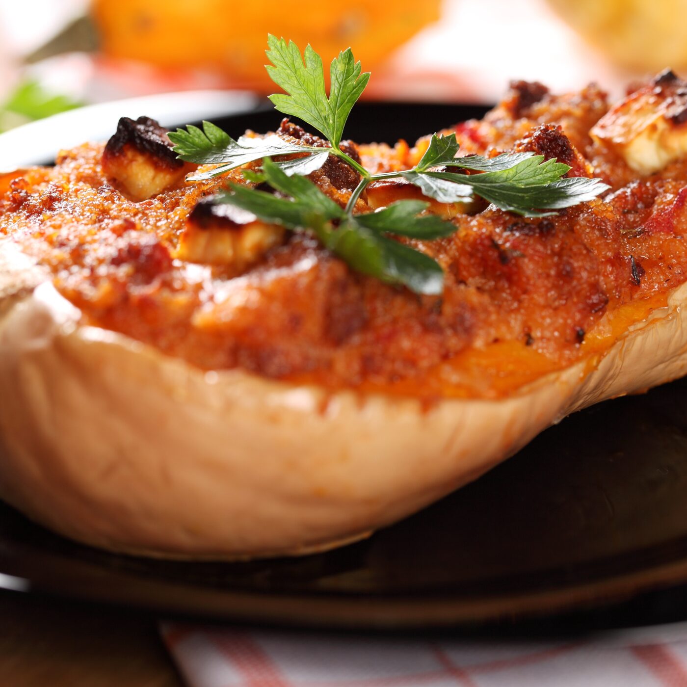 Recette de butternut farcie au chèvre et miel - Blog Ollca