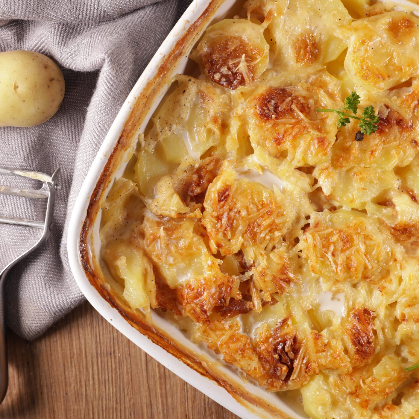 Gratin de pommes de terre aux deux fromages - Blog Ollca